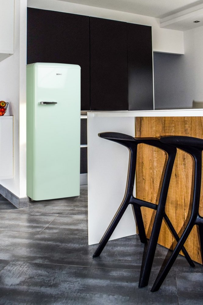 Retro lednice s mrazákem uvnitř - zelená - DOMO DO91701R | DOMO-elektro.cz